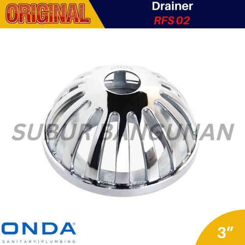 Jual RFS 02 Roof Drain Iron / Besi Lapis Chrome 3 Inch 3" Onda Saringan ...