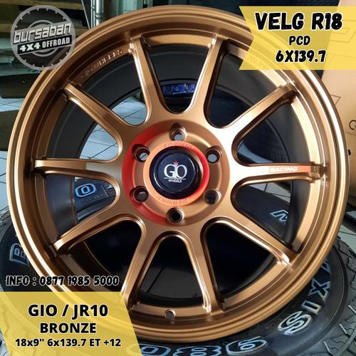 Jual R18 Velg Gio Bronze JR10 18x9" 6x139.7 +12 Trailblazer Mux VX80 ...