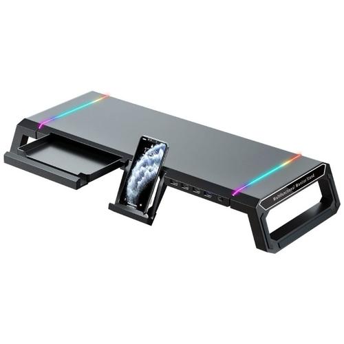 Jual Meja Monitor Laptop Stand Waterproof RGB with 4 USB 2.0 Charging ...