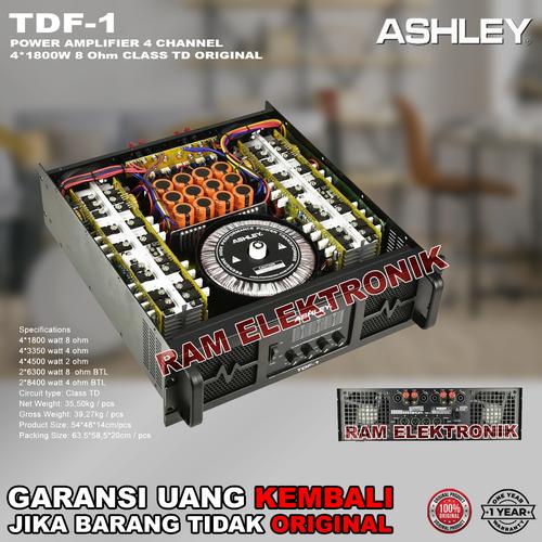 Jual Power Amplifier ASHLEY TDF1 / TDF-1 Class TD 4 Channel Original ...