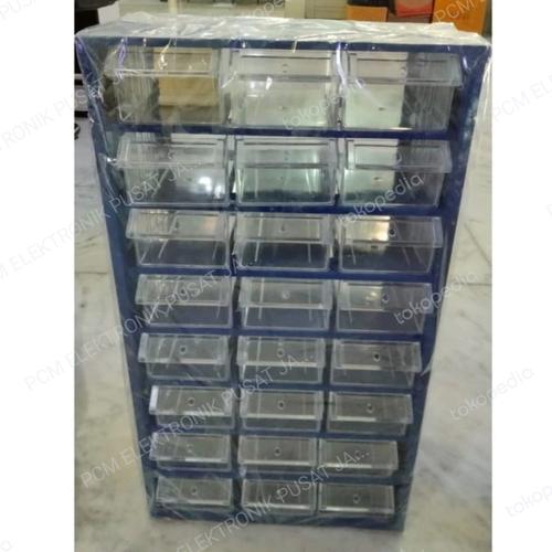 Jual rak lemari komponen rakko elektronik racco rako isi 24 slot laci ...
