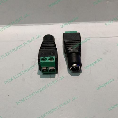 Jual 2357 socket dc tb terminal baut hijau betina kabel adapor hijau ...