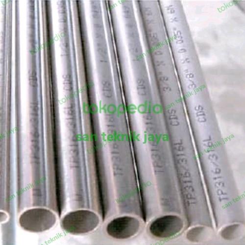 Jual pipa tubing stainless OD 16mm ID 10mm panjang 1 meter SS316L ...