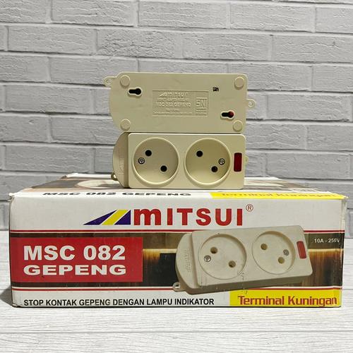 Jual MITSUI MSC 082 STOP KONTAK 2 LUBANG TERMINAL GEPENG PIPIH KUNINGAN ...