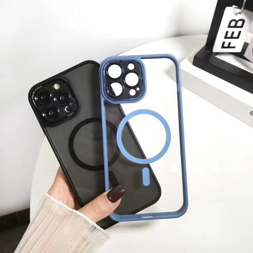 Jual Iphone 12 Pro Max Case Casing Magsafe ONYX GLOSSY GLASS PROTECTOR ...