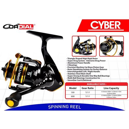 Jual Reel Ultra Light CORDIAL cyber | Reel Mini | 500 | 800 | Power ...