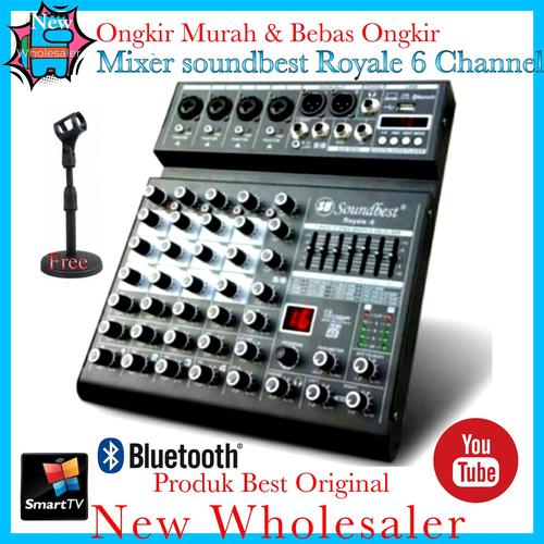 Jual Mixer Audio 6 channel Royale6 sounbest original mixing sound card ...