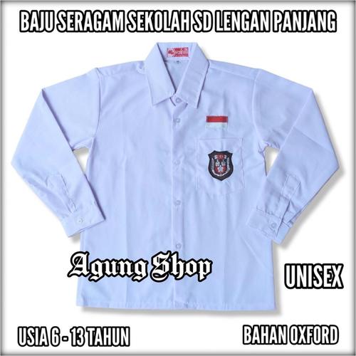 Jual Baju Seragam Sekolah SD ATASAN Sekolah SD Putih Lengan Panjang ...