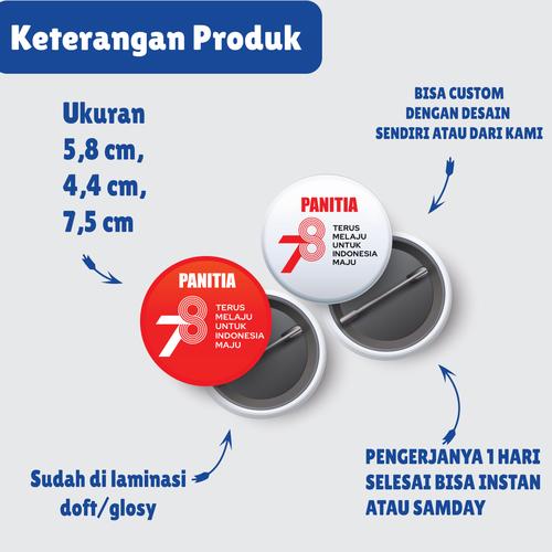 Jual CETAK PIN PENITI PANITIA TEMA 17 AGUSTUSAN FREE DESAIN CUSTOM - 5 ...