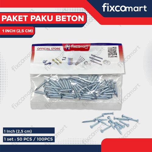 Promo Paket Paku Tembok / Paku Beton 1 inci Paket 50 - 100 Pcs - 50 pcs ...