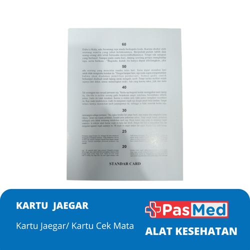 Jual Kartu Jaeger / Kartu Test Mata - Kota Semarang - Pasmedika ...