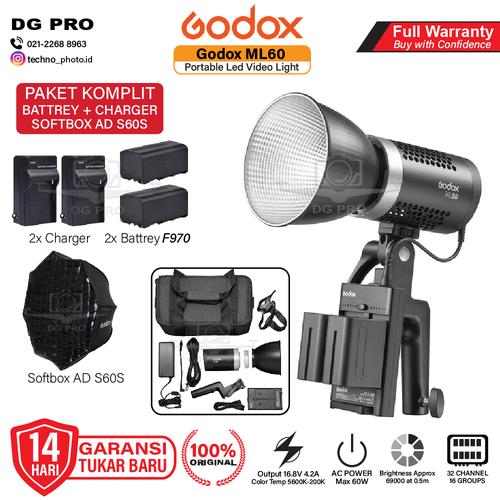 Jual Godox ML60 Portable Led Video Light Lampu Studio - Godox ML 60 ...