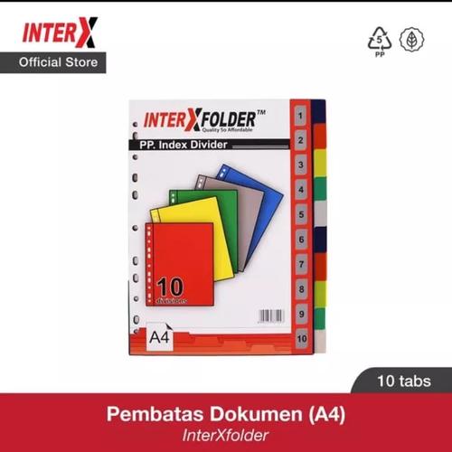 Jual Index Divider A4 Inter X 10 Tab / Pembatas Binder Ordner - Jakarta ...