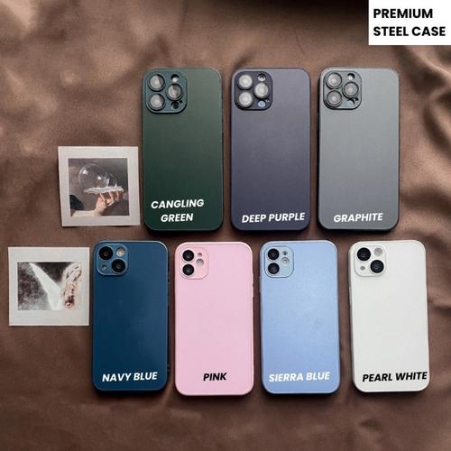 Promo PREMIUM STEEL CASE for IPHONE 13 14 PRO MAX Casing Cool Simple ...