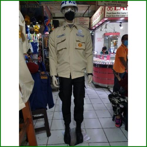Jual SERAGAM SATPAM SECURITY PDL KREM WARNA CREAM BAJU SERAGAM SETELAN ...