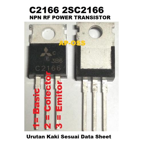 Jual Transistor C2166 2SC2166 NPN RF POWER TRANSISTOR MITSUBISHI - Kota ...