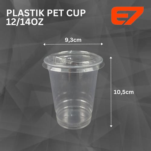 Promo PET Cup 12/14oz + Lid (Flat/Dome/Strawless) - Gelas Plastik PET ...