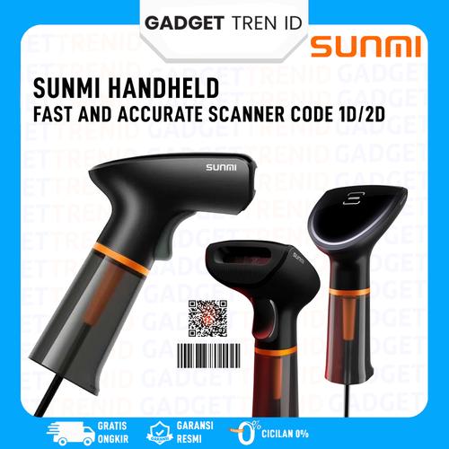 Jual SUNMI Handheld Barcode Scanner| SUNMI Barcode Scanner QR Code 1D ...