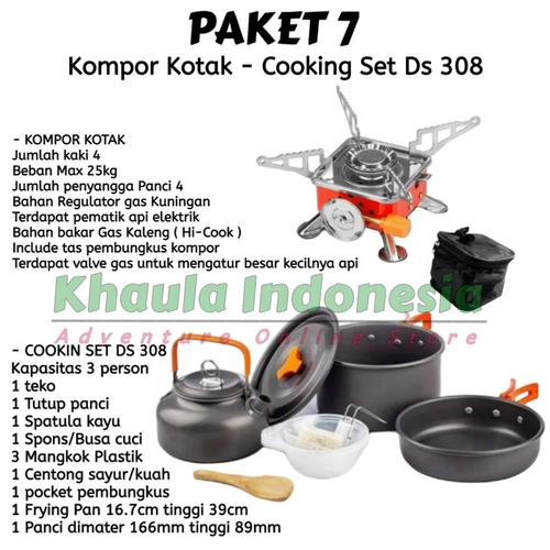 Jual paket kompor kotak bunga coking set nesting teko camping ...