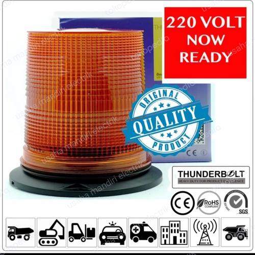Jual LAMPU ROTARY WARNING LIGHT 220 VOLT THUNDERBOLT EXTRA BRIGHT ...