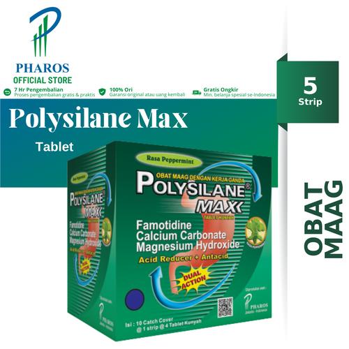 Jual Polysilane Max Tablet (Mint) isi 4 tab / Obat Maag / Sakit Maag ...