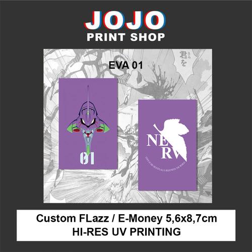 Jual CUSTOM KARTU FLAZZ BCA GEN 2 / EMONEY EVANGELION MECHA HEAD UV ...