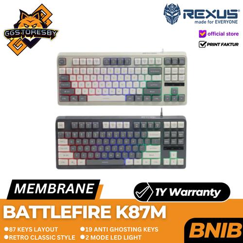 Jual REXUS K87M BATTLEFIRE Gaming Keyboard - CREAM WHITE - Kota ...