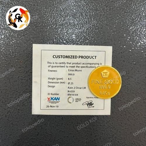 Jual KOIN 2 DINAR ANTAM LM 999.9% weight 8.5gr - Kab. Sidoarjo - GOLD ...