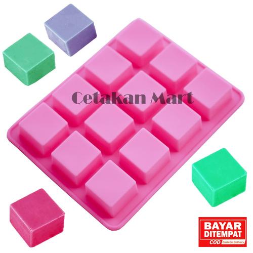 Jual Cetakan Silikon Sabun Box 3x3 cm 12 cavity - Kab. Bogor ...