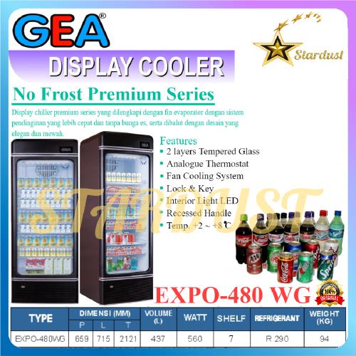 Jual GEA EXPO-480WG 1 Pintu Showcase Display Cooler Lemari Berpendingin ...