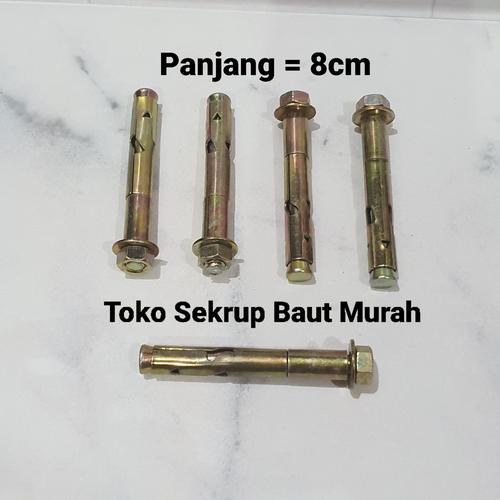 Jual Dynabolt 10x80 mm / Baut Dinabolt 10 x 80 Kunci 12 Panjang 8cm ...