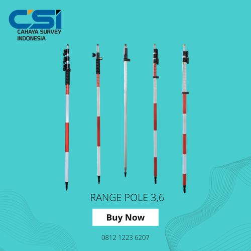 Jual Telescopic Range Pole / Prism Pole / Pole Stick/Jalon Prisma 3,6 ...