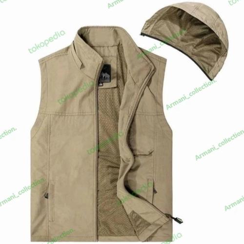 Jual Rompi kupluk bahan parasut jasper premium/rompi best parasut/rompi ...