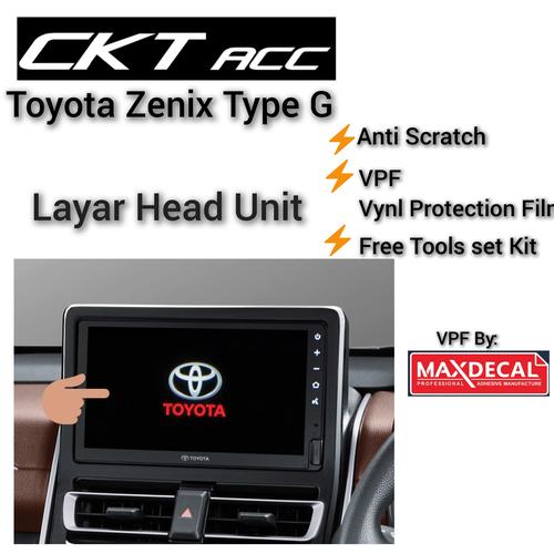 Jual Sticker transparan Layar Head Unit type G anti Gores toyota zenix ...