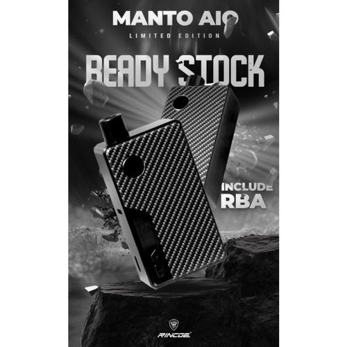 Jual RINCOE MANTO AIO WITH RBA LIMITED EDITION CARBON BLACK 80W KIT NEW ...