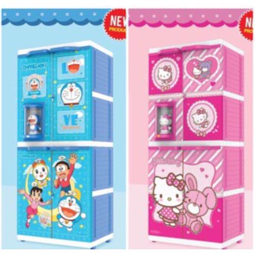 Jual Lemari Plastik Anak Naiba MSC 9284 Doraemon / Hello Kitty doll ...