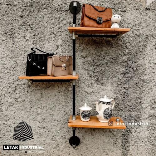 Promo Rak pajangan/Rak Pipa besi industrial/dekorasi ruangan/RAK VOL 3 ...