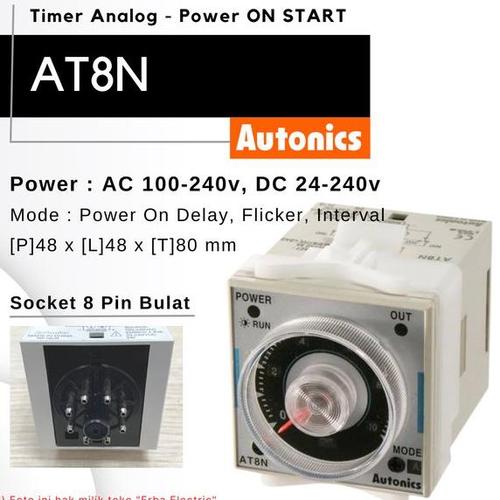 Jual Autonics AT8N Analog Timer Plug 8 Pin Setara H3CR-A8 100 Ori ...