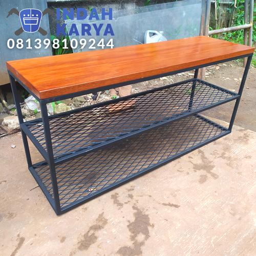 Jual industrial shoe bench / rak sepatu / modern shoe bench serbaguna ...