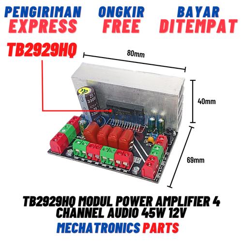 Jual Modul Power Amplifier 4 Channel Audio 45W 12V 180W Ampli Mobil ...
