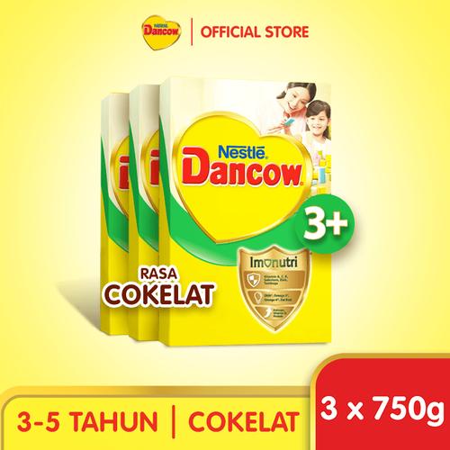 Promo Nestle DANCOW 3+ Cokelat Susu Anak 3-5 Tahun Box 750g x 3pcs ...