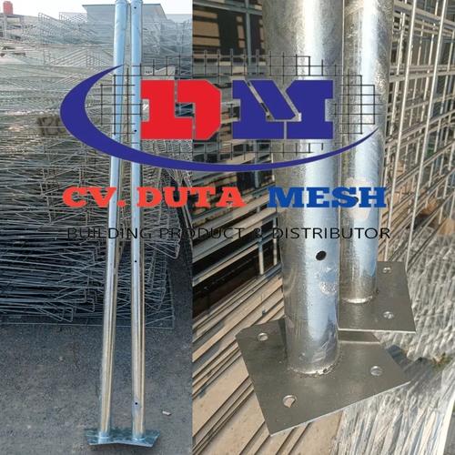 Jual tiang pagar brc base plate Diameter 2" tiang brc tiang pagar ...