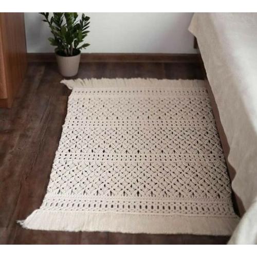 Jual karpet macrame/ karpet persegi/ macrame carpet/ Rug aesthetic floormat - Jakarta Barat ...