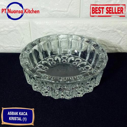 Jual asbak rokok kaca kristal bulat besar / asbak unik kaca - Kab ...