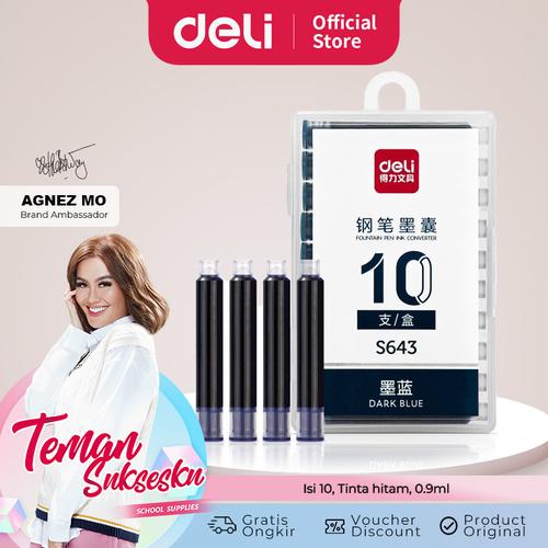 Jual Deli Tinta Pulpen Kaligrafi / Fountain Pen Ink Hitam Isi 10 S643 ...
