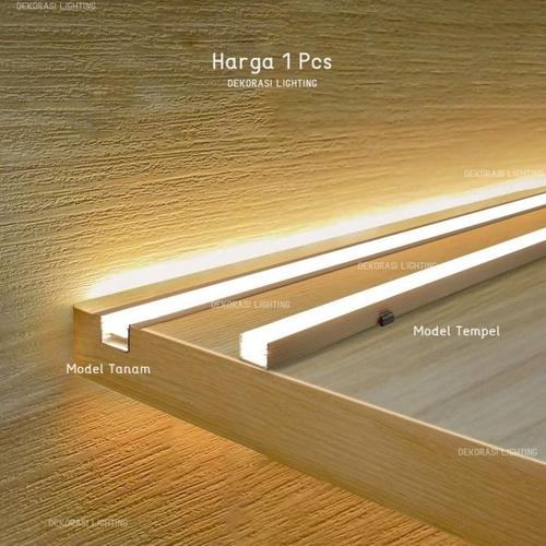 Jual Kap lampu housing 1meter rumah strip lampu dinding plafon tanam ...