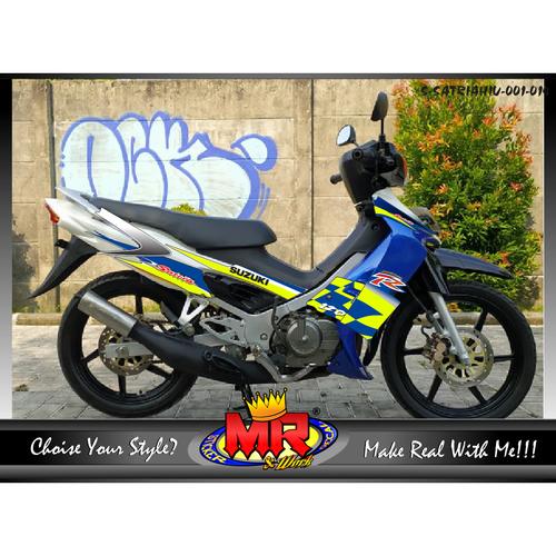 Jual Striping satria hiu custom design kenny robert bahan premium decal ...
