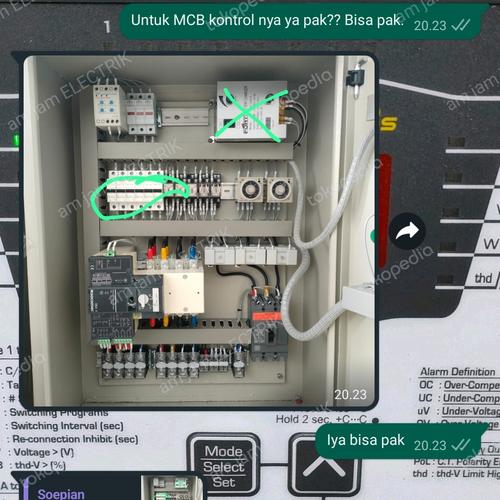 Jual panel Ats 100×3A - cos motorized socomec 100a 4p - MCCB 3p 100a ...