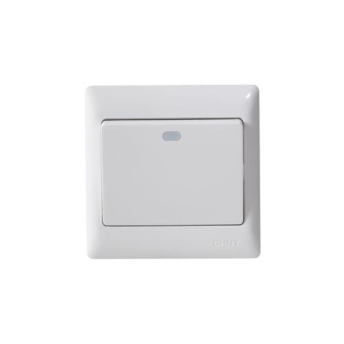 Jual CHINT NEW7 - G00101A 1 Gang 1 Way Switch 10A 250V Grey Black ...