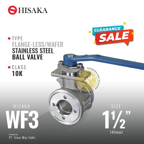 Promo Ball Valve Flange-Less / Wafer , HISAKA Fig. WF3 , 1 1/2" - 40A ...